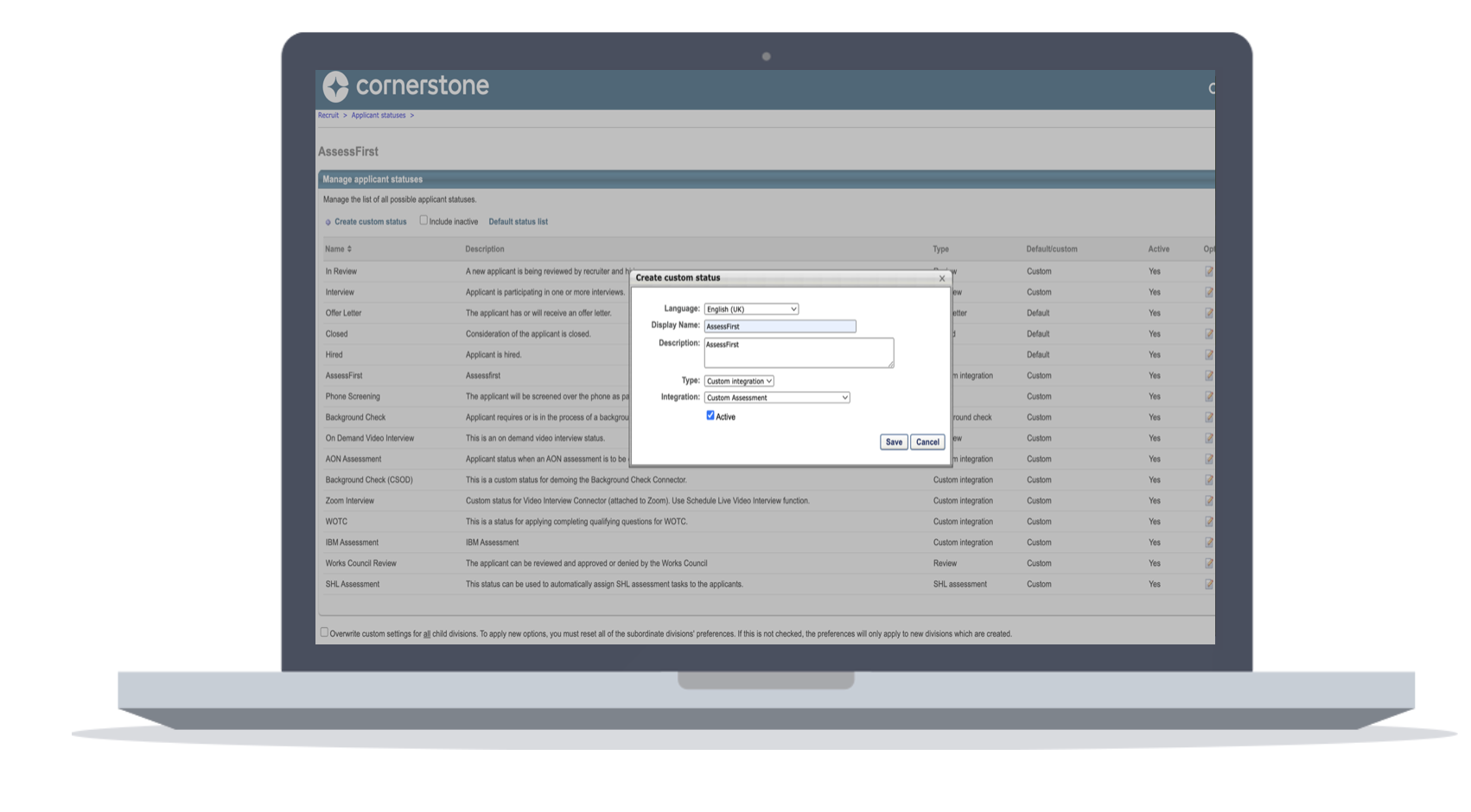 How to activate the integration with CornerStone?